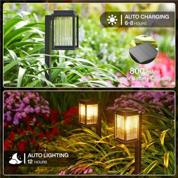 Accents | Solar Pathway Lights Outdoor 6 Pack Larger Bright Solar ...